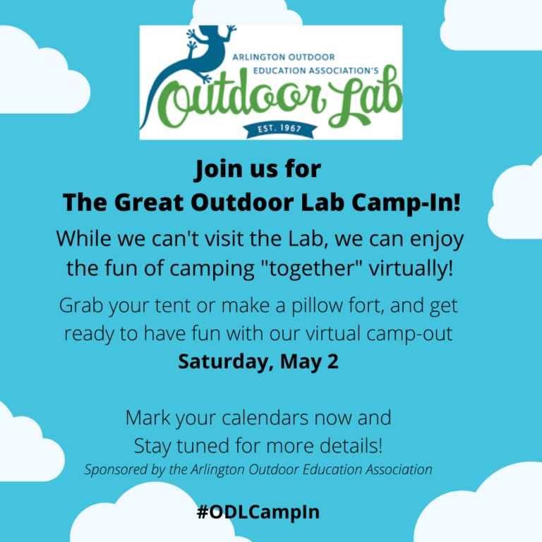 May 2nd- The Great Outdoor Lab Camp-In - Arlington Outdoor Lab
